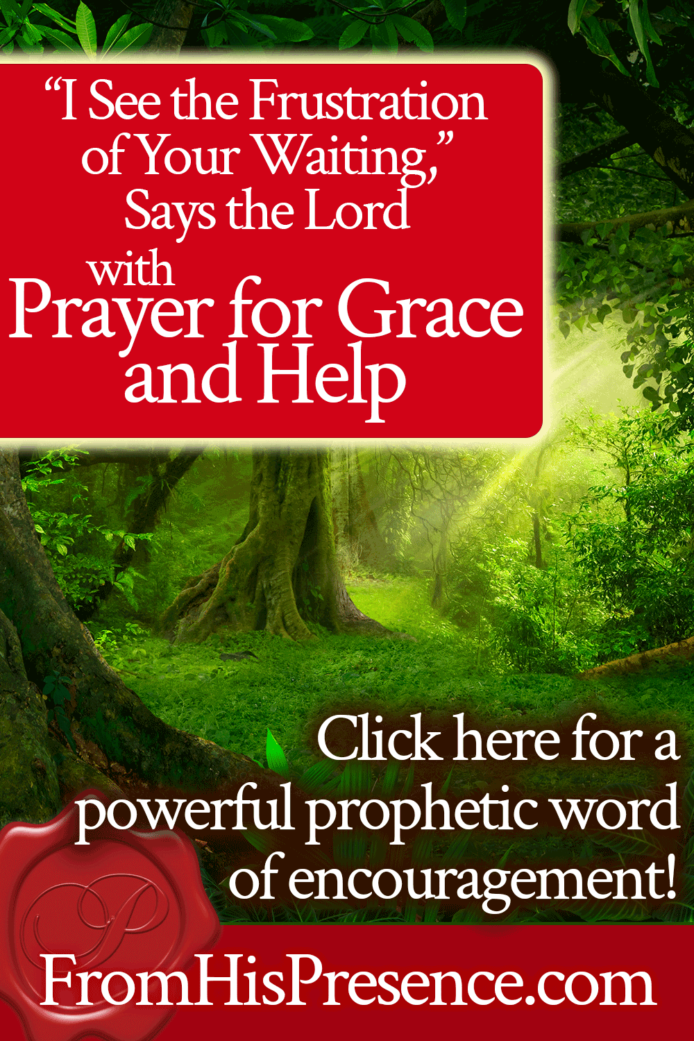 "I See the Frustration of Your Waiting," Says the Lord (with Prayer for ...